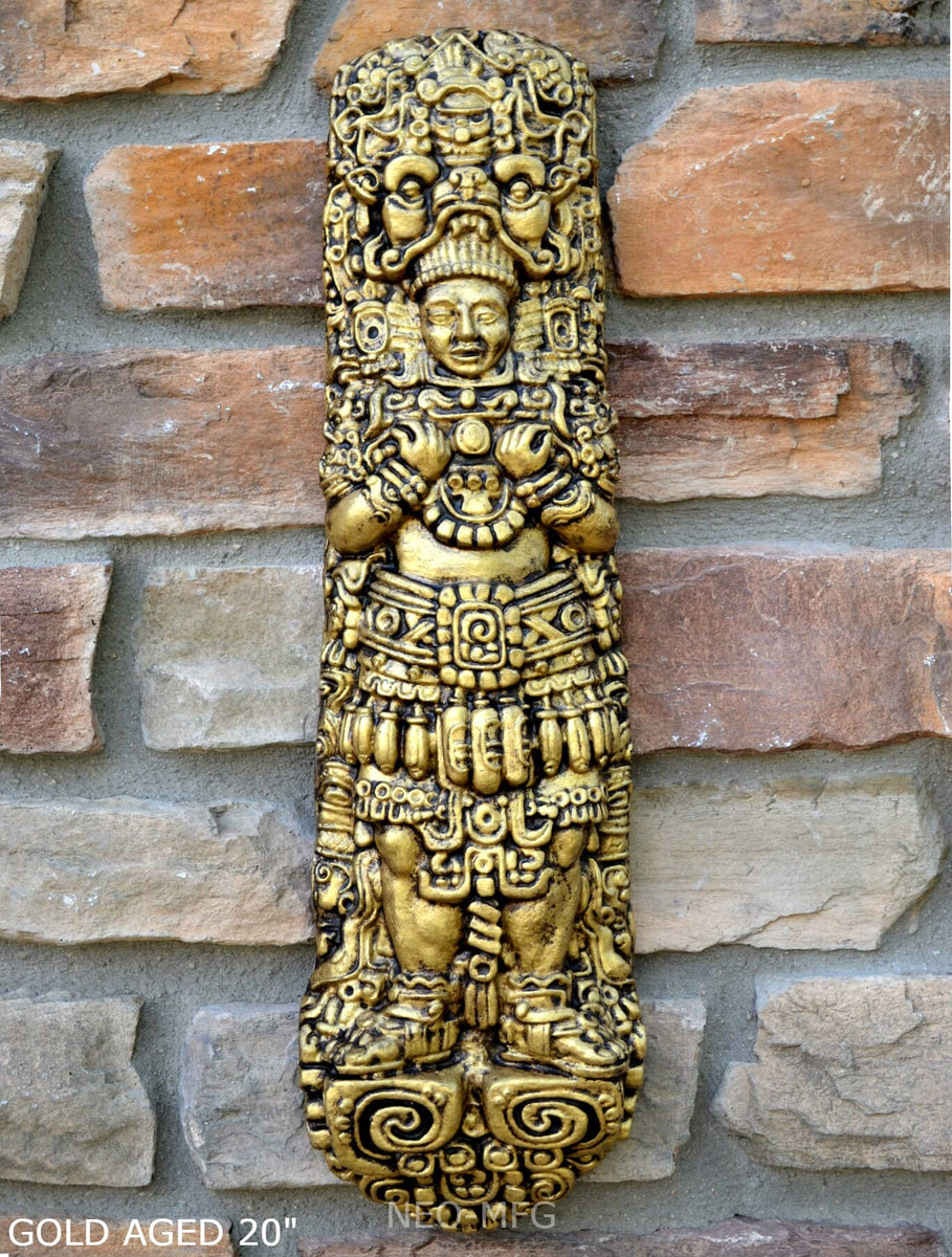 History Chiapas Aztec Maya Artifact Carved Sculpture Statue 20" Tall N – www.NEO-MFG.com