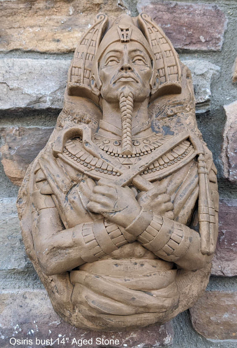 Egyptian Osiris fragment torso Sculptural wall relief bust www.Neo-Mfg – www.NEO-MFG.com