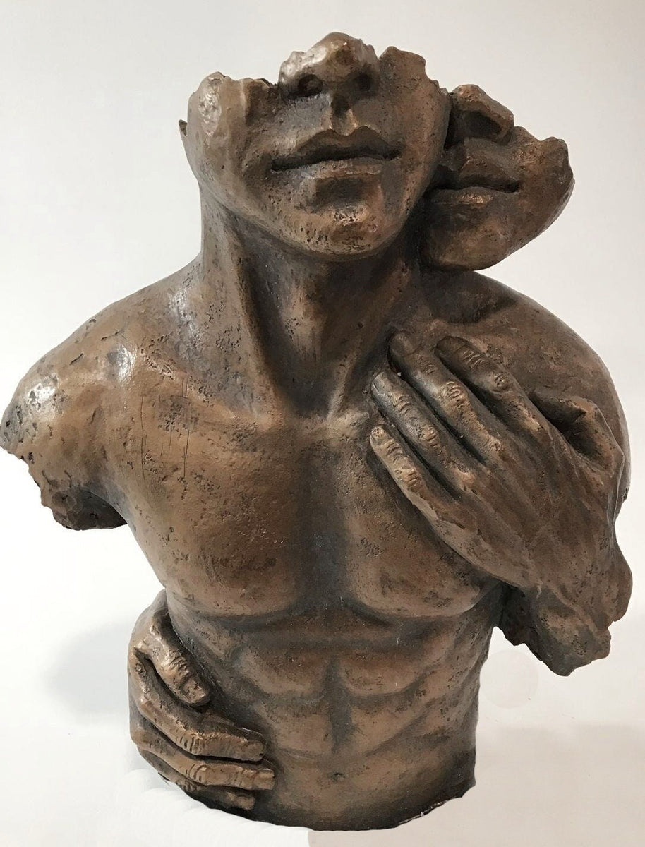 Nude couple embrace sculpture wall plaque high relief www.NEO-MFG.com