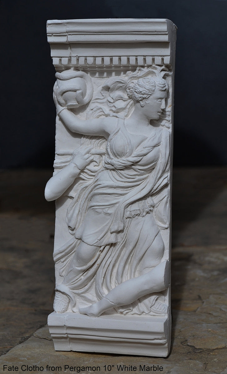 Roman Greek Fate Clotho from Pergamon Frieze Fragment Sculptural wall ...