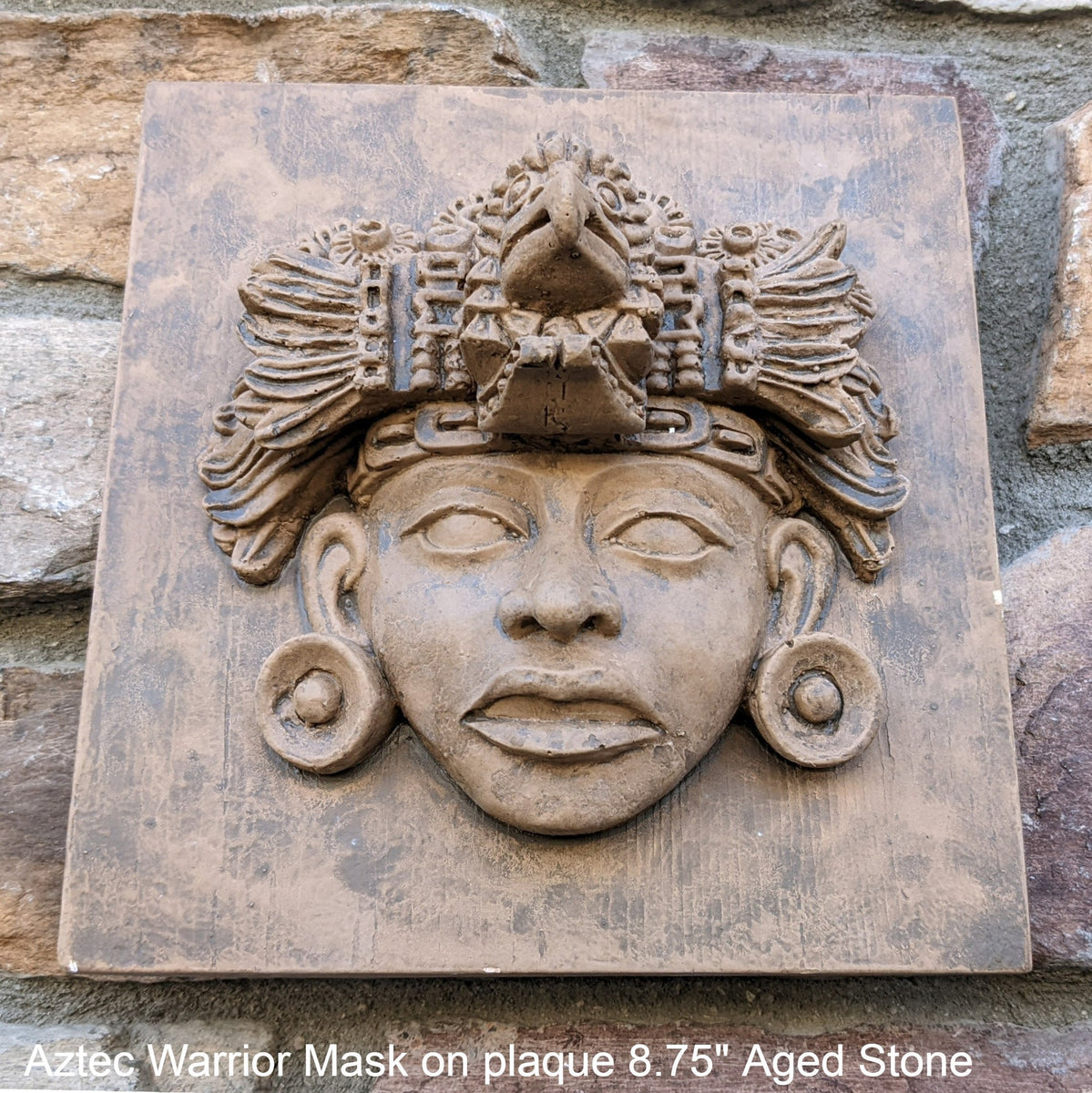 Aztec Maya Warrior mask Head of guacamaya (macaw) from Xochicalco Scul ...