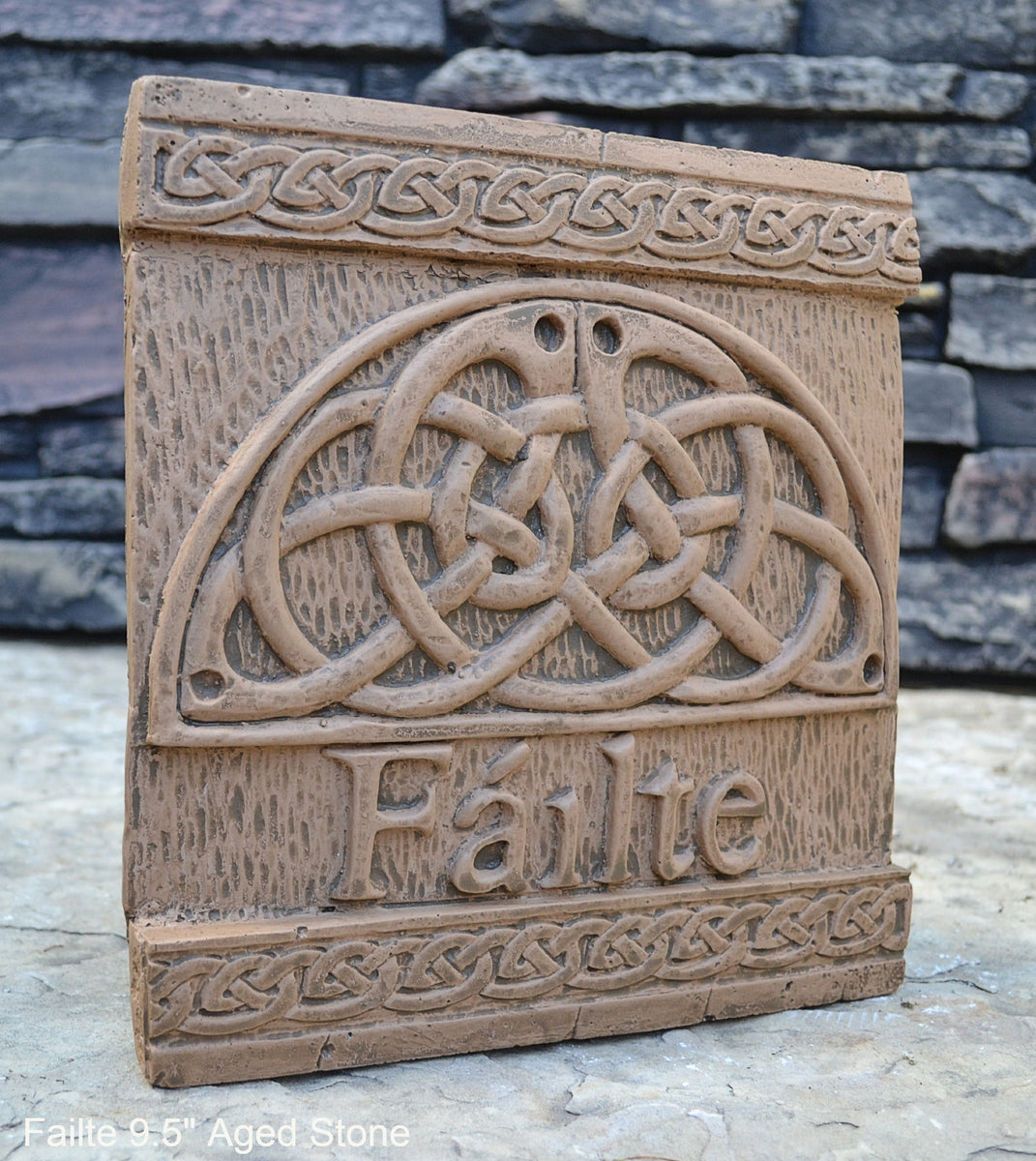 FAILTE Irish WELCOME Ireland Gaelic Celtic Stone Sign Plaque www.Neo-M ...
