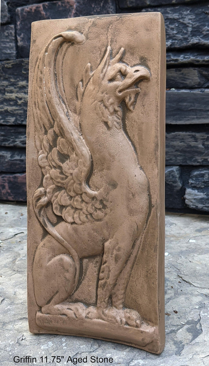 Griffin gryphon Winged wall Sculpture plaque 11.75" www.Neo-Mfg.com Ho ...