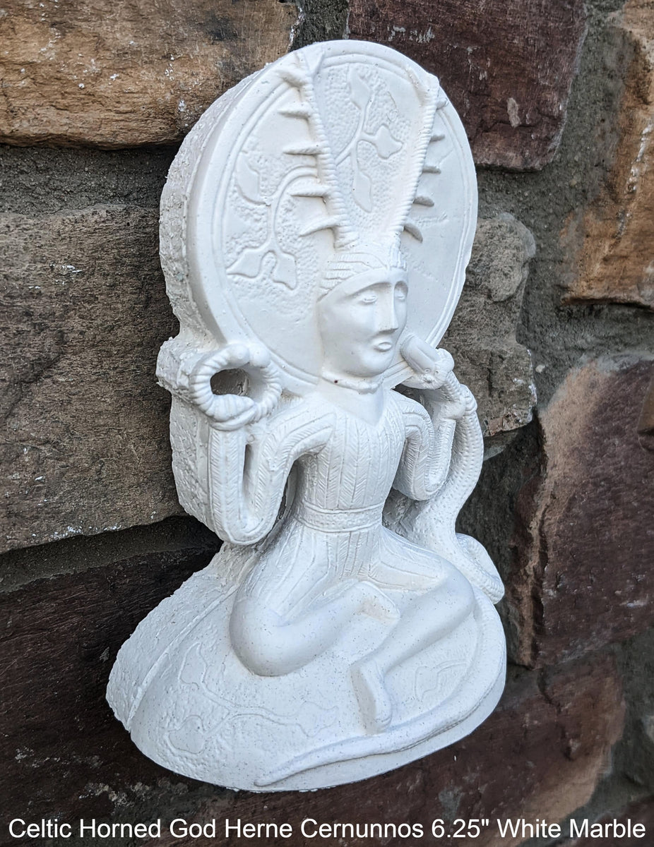 Wiccan Celtic Horned God Herne Cernunnos Wall Plaque Sculpture Pagan 6 ...