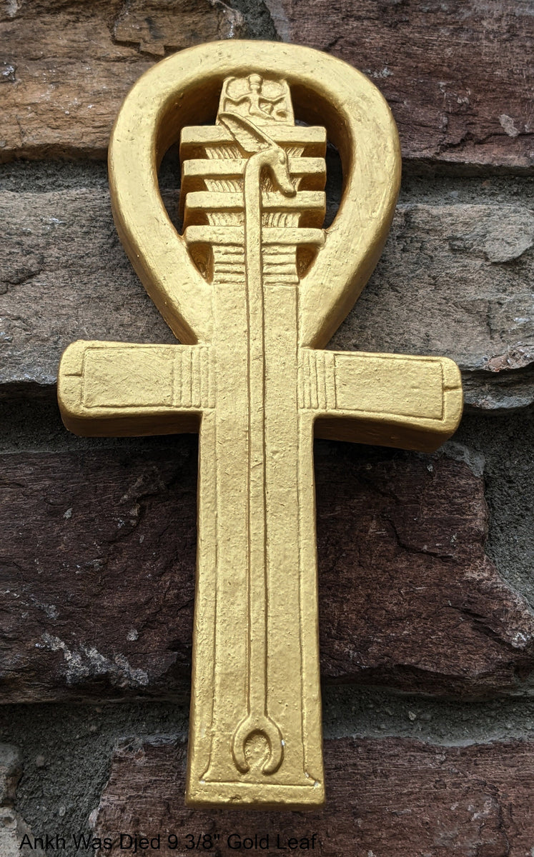 History Egyptian Ankh Artifact Sculpture Statue 9" Tall www.Neo-Mfg.co ...