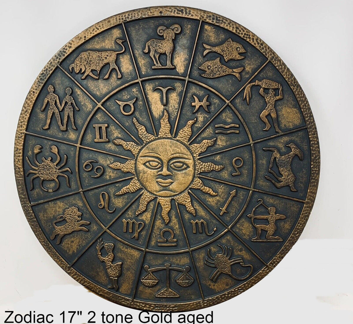 Zodiac signs wall plaque relief sculpture www.NEO-MFG.com 17"