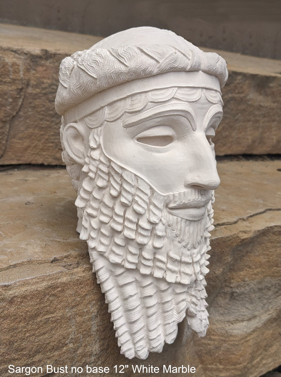 Assyrian king Sargon bust Carved Persian Sculpture Statue Sculpture St ...