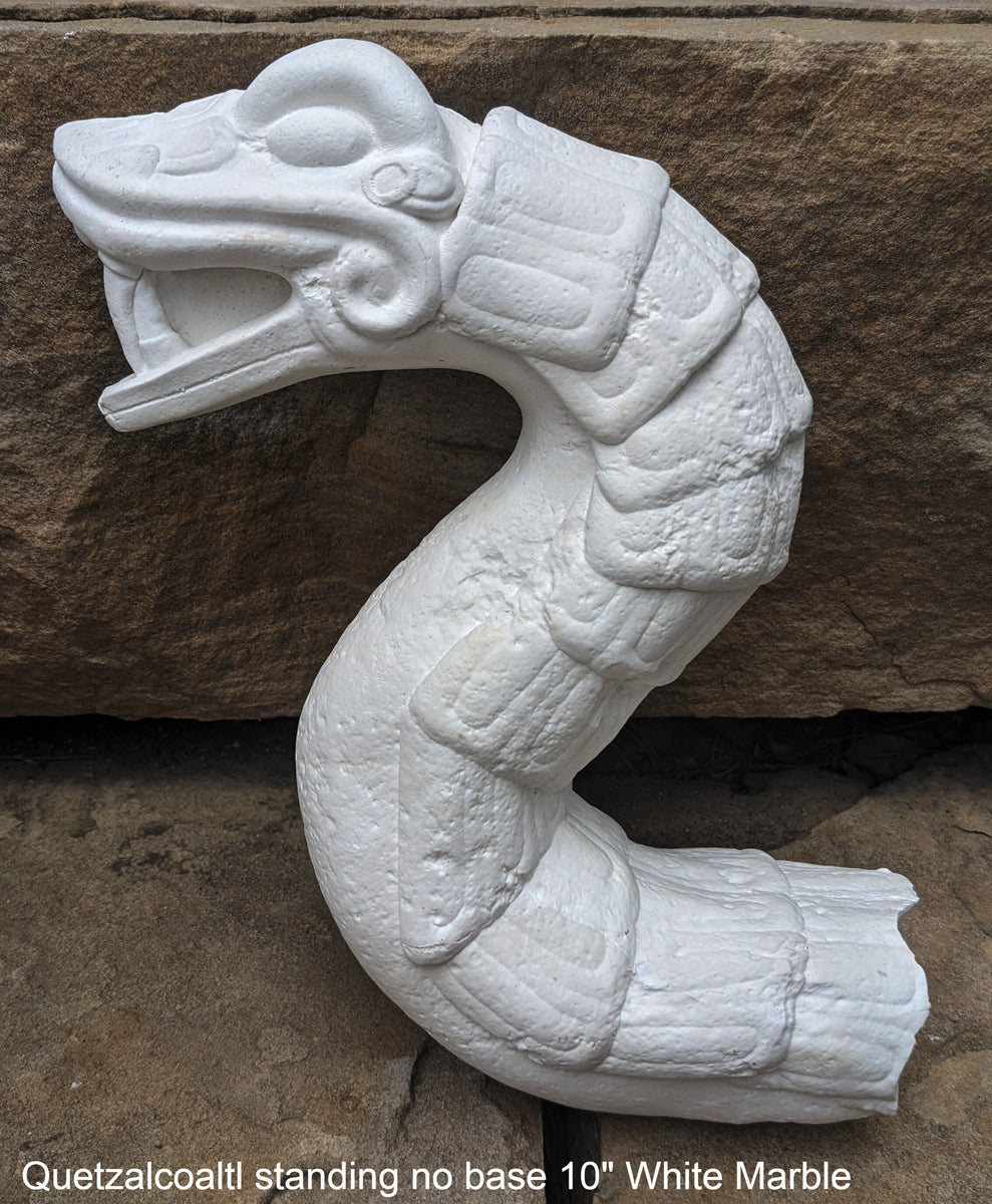 Serpent Quetzalcoaltl standing Aztec Maya Artifact Carved Sculpture St ...