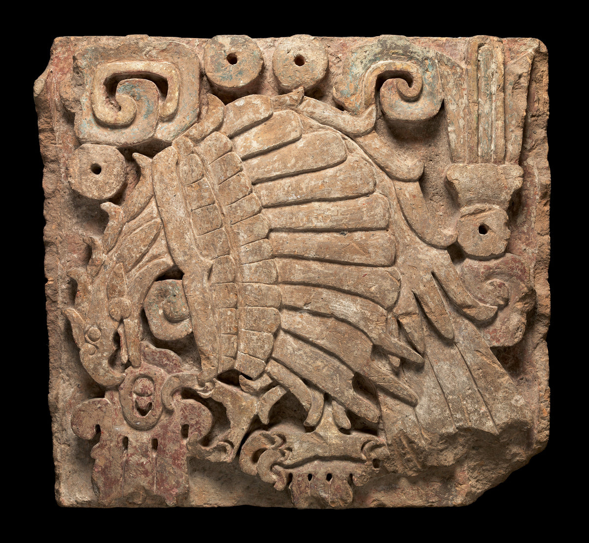 Aztec Mayan Toltec Eagle Plaque Artifact Sculpture www.Neo-Mfg.com hom ...