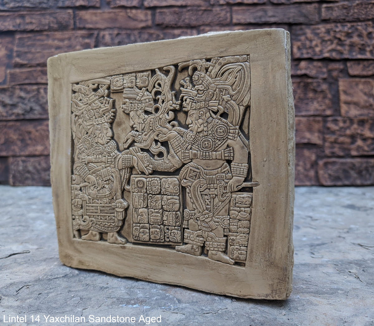 Aztec Mayan Lintel 14 Yaxchilan Plaque Artifact Sculpture www.Neo-Mfg. – www.NEO-MFG.com