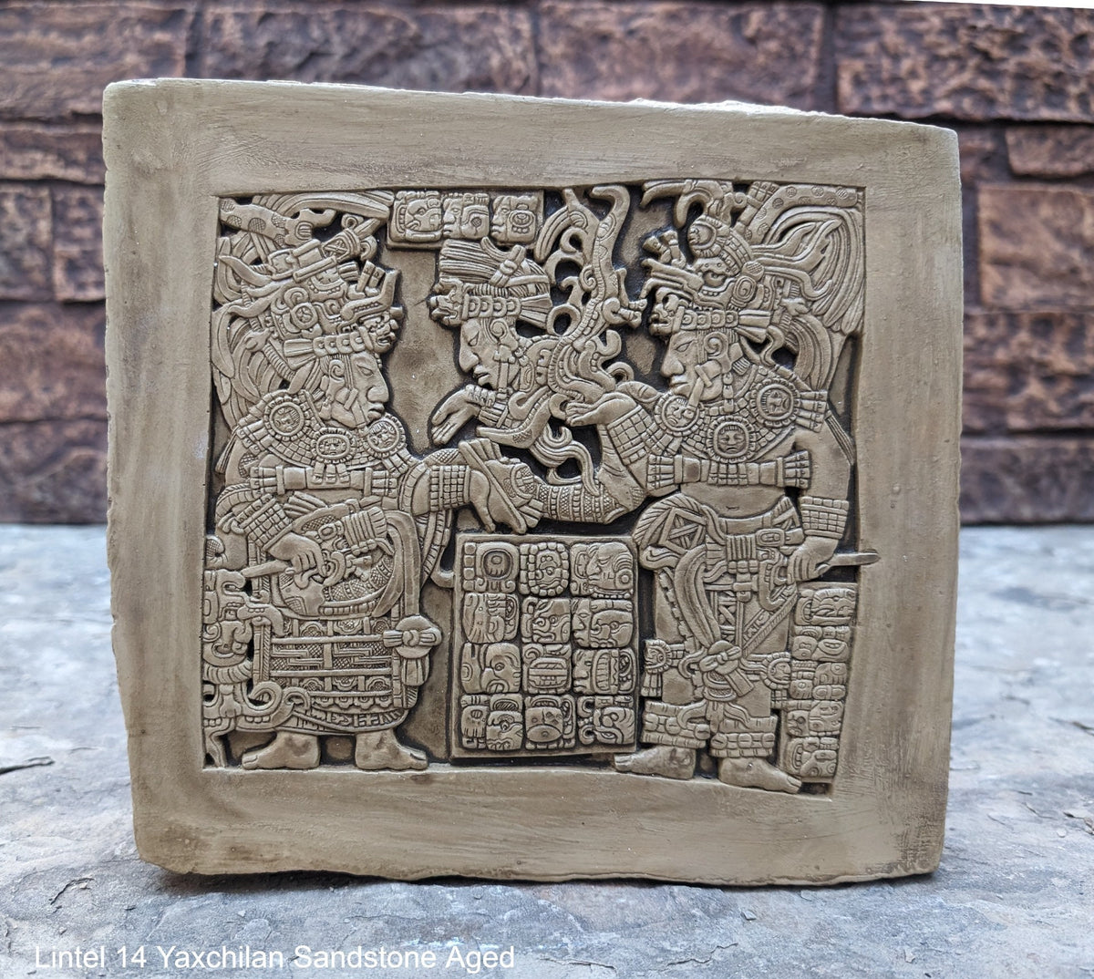 Aztec Mayan Lintel 14 Yaxchilan Plaque Artifact Sculpture www.Neo-Mfg ...