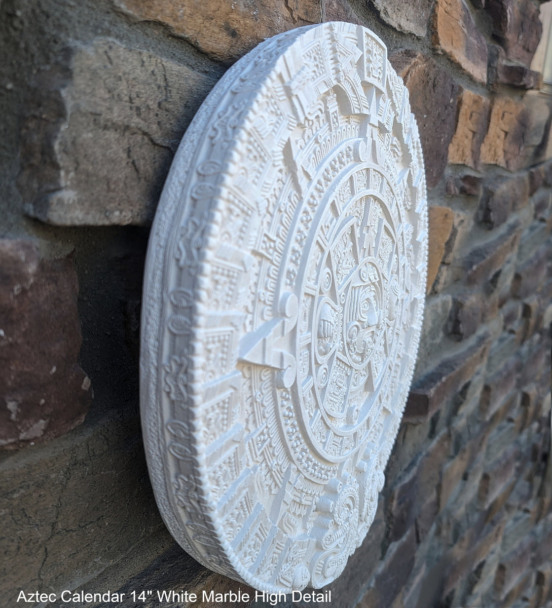 Aztec Mayan Calendar high detail Artifact Carved Sculpture Statue 14 ...