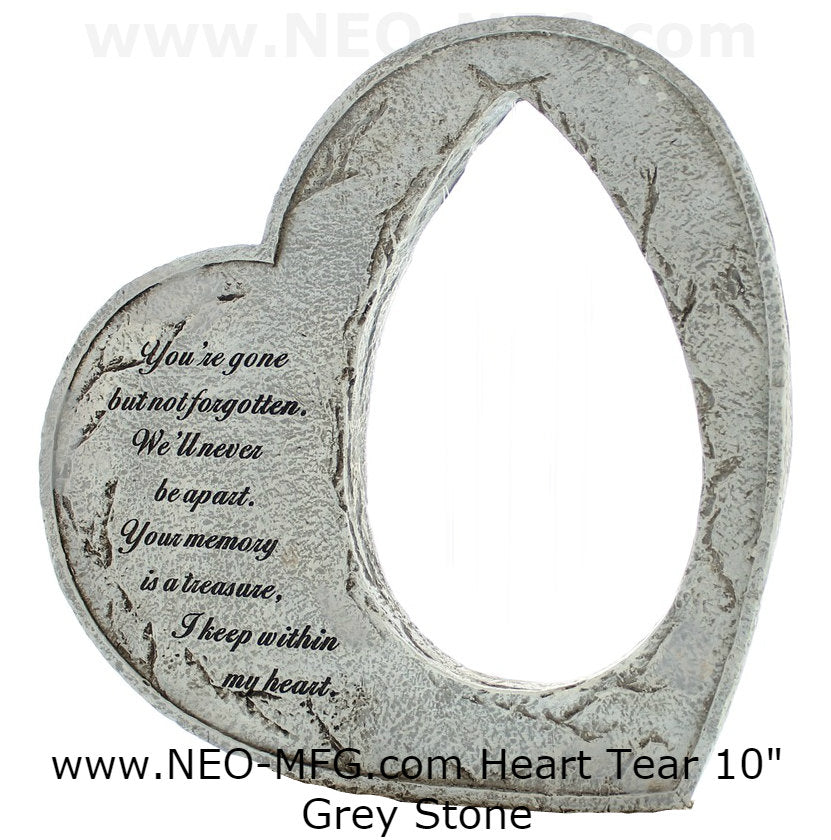 HEART tear drop memorial wall sculpture statue plaque www.Neo-Mfg.com ...